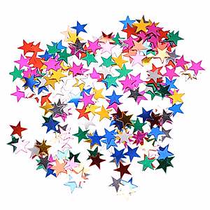 BESTOYARD 3 Packs pentagram confetti star paper confetti Sequins confetti nail star glitter Star Sequins for Crafts holographic star glitter wedding catalog plastic baby Christmas