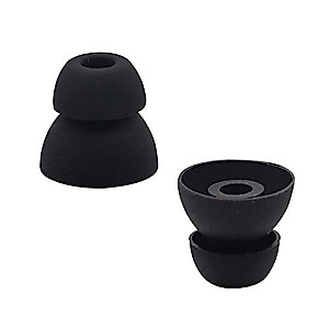 ALXCD Replacement Eartips & Wingtips for BeatsX, S/M/L & Double Flange 4 Pair Eartips & S/L 2 Pair Wingtips, Fit for Beats by Dr. Dre BeatsX Headphone (Black 8+4)