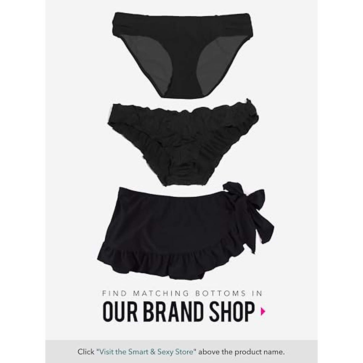 Smart & Sexy womens Swim Secret Mega Push-up Halter Bikini Top, Black Hue, 32B US