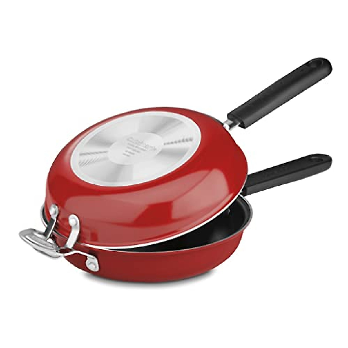 Cuisinart FP2-24R 10-Inch Nonstick Set Frittata Non-Stick Sauce Pan, Red