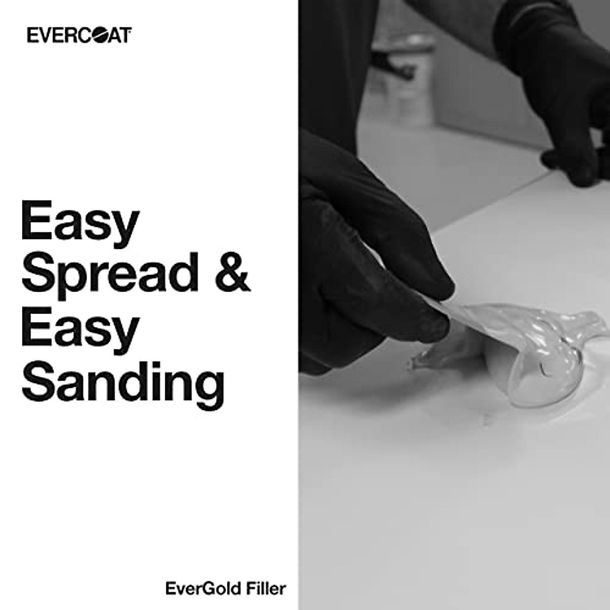 Evercoat EverGold Lightweight Filler - Easy Sanding Body Filler for Professional Use - 128 Fl Oz