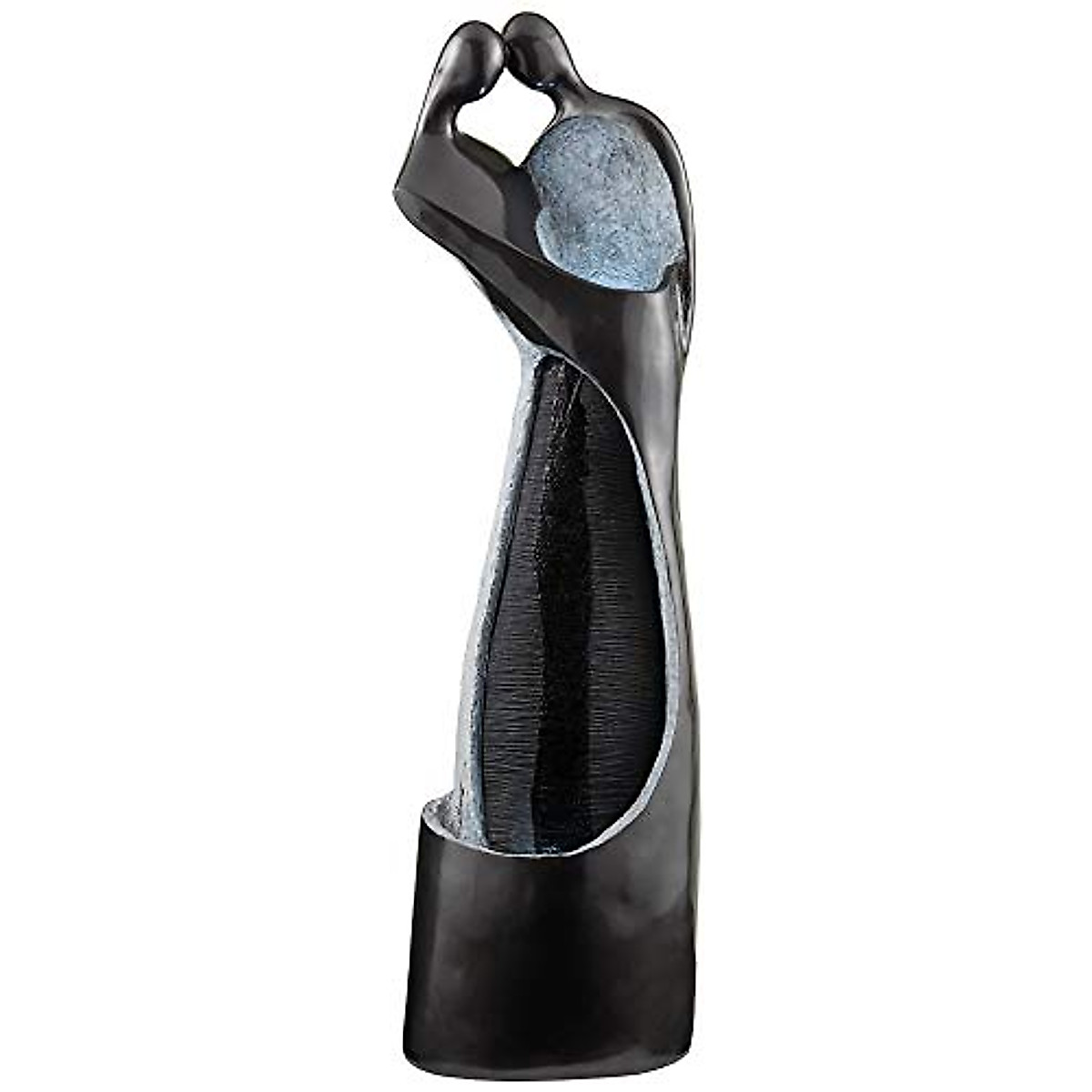 Modern Couple Outdoor Floor Tiered Water Fountain 47" High with LED Light Decor for Garden Patio Yard Deck Home Lawn Porch Office Bedroom House Living Room Exterior Balcony - John Timberland