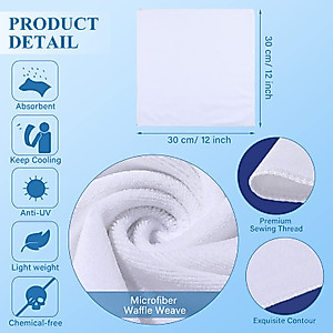 20 Pieces Sublimation Hand Towels 12 x 12 Inch Microfiber Dish Drying Towel Thick Tea Towel Absorbent Soft Polyester Towel for Sublimation Kitchen Cleaning Supplies