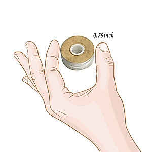 HimaPro 144 White Prewound Bobbins for Embroidery Machines Size L (SA155) Cardboard Sided Good for Brother, Babylock, Janome, Bernina, Husqvarna, Pfaff Embroidery Machines Etc (White) - 60 Weight