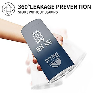 Custom Car Tumbler,Tumblers Stainless Steel 20.8oz,Personalized Football Cup,Sports Travel Coffee Mug,Customized Presents Gifts for Mother's Day Friends Fan Players Coach Lovers,Custom Number and Name