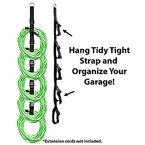 Tidy Tight Garage 2 Pack Organization System. Hang Extension Cords, Hoses, Rope, String Lights.