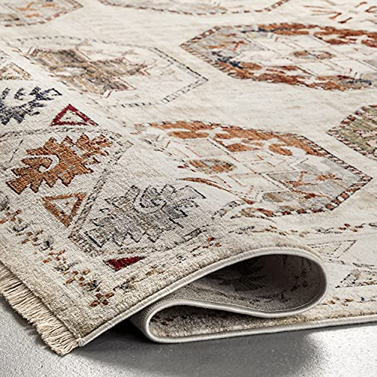 nuLOOM Astrid Traditional Motif Fringe Area Rug, 8' 10" x 12', Beige