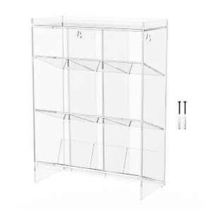 Tube Rack Clear Acrylic 9 Compartment 11.5" x 5.5" x 16" Wall Mount with Hanging Hardware or Countertop Phlebotomists Scientists Nurses Physicians Emergency Technicians by Marketing Holders