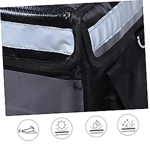 Hohopeti 1pc Box Takeaway Box Food Insulation Cases Insulated Takeout Insulated Reusable Grocery Portable Shopping Basket Commercial Insulated Tote Lunch Black Aluminum