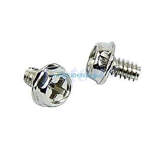 Screw Toothed Hex 6/32 Computer PC Case Hard Drive Motherboard Mounting Screws 100pcs O24