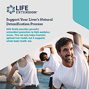 Life Extension Advanced Milk Thistle - With Silybin, Phosphatidylcholine and other Phospholipid - For Liver, Kidney Health & Detox - Non-GMO, Gluten-Free -120 Softgels