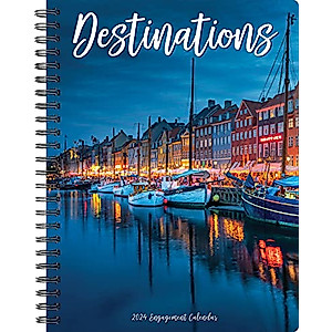 Willow Creek Press Destinations Softcover Weekly Planner 2024 Spiral-Bound Engagement Calendar (6.5" x 8.5")