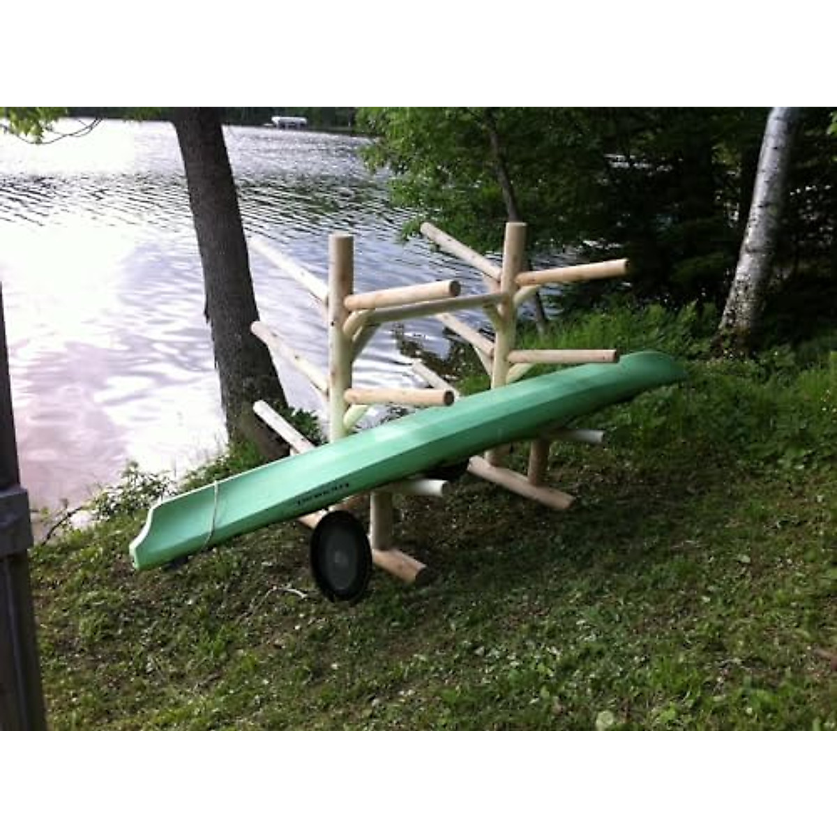 Log Kayak Rack - Kayak Storage Rack, Kayak Racks for Outdoor Storage, Kayak Rack for Garage, Paddle Board Rack, Fishing Canoe Rack, Surfboard Rack and SUP Storage Rack - 6 Kayak Racks, Unfinished