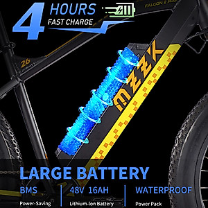 Clearbridal 750W Fat Tire Electric Mountain Bike for Adults, 20+MPH, Removable 48V Lithium Battery, Snow Electric Bicycle Beach Off-Road Ebike, Professional Shimano 7-Speed E-Bike