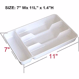 Alytimes Pack of 2 Small Silverware Tray,（11 x 7 x 1.4 inches） Cutlery Tray, Keeps forks and spoons perfectly stacked