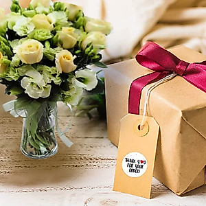 Thank You Stickers Small Business - 5 Rolls 2500 Pieces Thank You Stickers Labels for Envelopes, Bubble Mailers and Gift Bags Packaging , 1 Inch，500 Pieces Each Roll