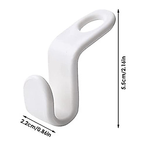 WYBF 50Pcs Clothes Hanger Connector Hooks - Drop Connecting Hanger Hooks,Space-Saving Hanger Extender Clips,Outfit Hangers Suitable for Christmas Home Bedroom Decorations