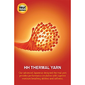 Heat Holders - Mens Winter Warm Thick Bigfoot Thermal Crew Socks Size 13-15 US (Red)