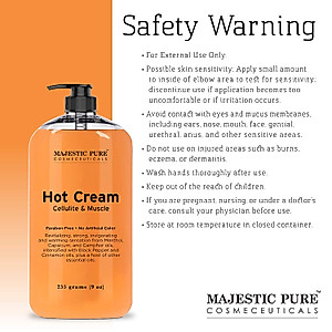 Majestic Pure Cellulite Hot Cream (9 oz) and Coffee Scrub (10 oz) Bundle
