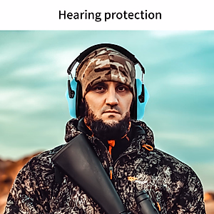 EAREST 2 Pack Protection Ear Muffs, Noise Reduction Safety Ear Muffs Shooting Earmuff with Carrying Bag + Belt, NRR 20 dB Professional Ear Defenders for Adults and Children - Blue