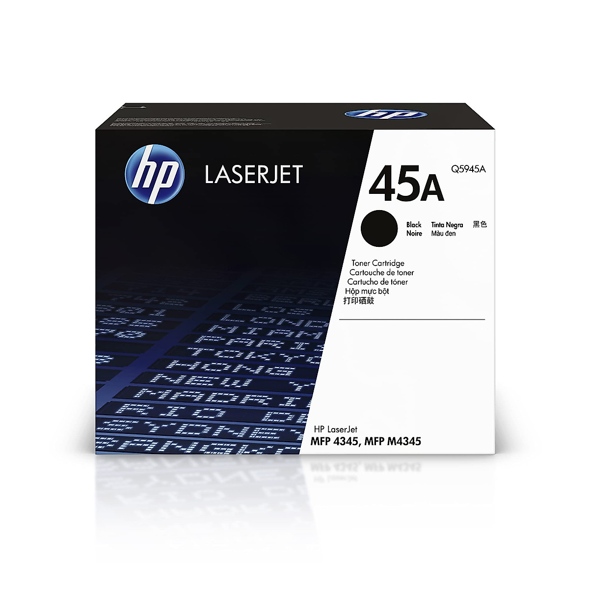 Original HP 45A Black Toner Cartridge | Works with HP LaserJet 4345 MFP Series, HP LaserJet M4345 MFP Series | Q5945A