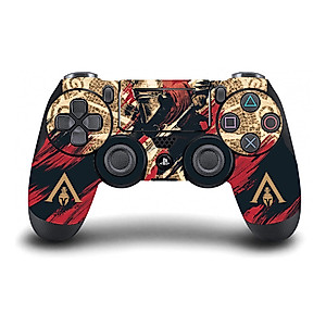 Head Case Designs Officially Licensed Assassin's Creed Alexios Odyssey Artwork Vinyl Sticker Gaming Skin Case Cover Compatible With Sony PlayStation 4 PS4 Console and DualShock 4 Controller Bundle