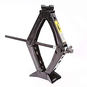 LEADBRAND Scissor Jack 1.5 Tons(3,307 lbs) Capacity Ratchet Handle Saving Strength Design