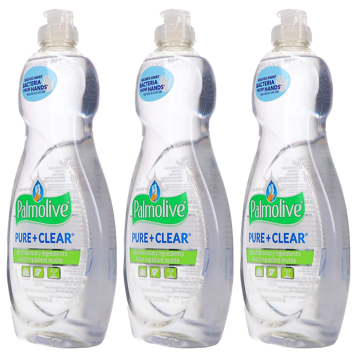 Palmolive Pure plus Clear Ultra Concentrated Dish Liquid, 20 Ounce, Pack of 3