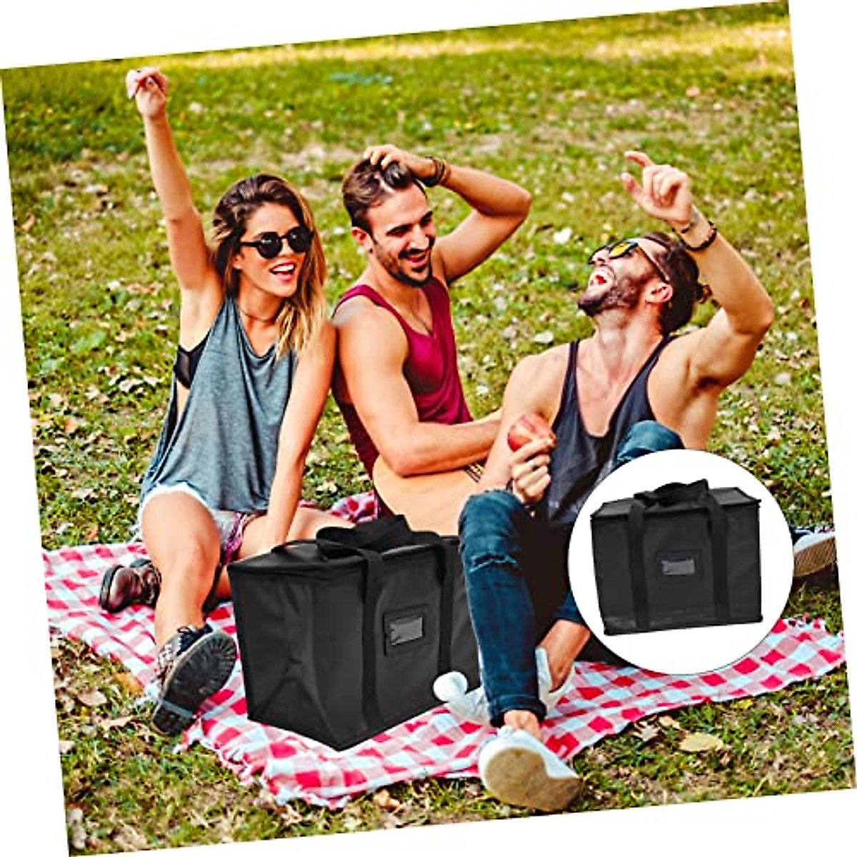BESTonZON Insulation Bags Catering Bag Insulated Bag for Catering Insulated Shopping Bags Foldable Lunch Bag Portable Ice Pack Heat Bags for Food Collapsible Transport Tote Cooler Bag Large