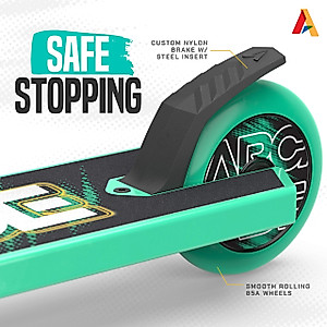 ARCADE Rogue BMX Pro Scooter - Skatepark Scooter for Tricks - Scooter Pro Trick Scooters - Beginner Stunt Scooters for Kids & Pre Teens Ages 7 Years & Up - Boys & Girls Colors Monopatin Scotter (Teal)