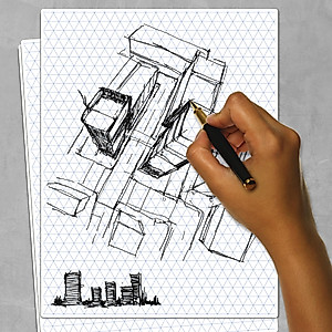 ALVIN Isometric Paper Pad 30 Sheets of 8.5" x 11" Model 1242-1 Drafting and Graph Paper Suitable for Pencil and Ink Laser Copier and Inkjet Printer Compatible 20 pound Acid-Free - 30 Sheet Pad 8.5 x 11 inches