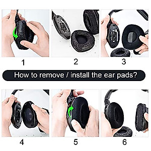 RS160 RS170 RS180 Ear Pads Upgrade Quality - defean Replacement Ear Cushion Earpads Compatible with Sennheiser RS160 RS170 RS180 HDR160 HDR170 HDR180 Headphones,Noise Isolation Foam(Velour)