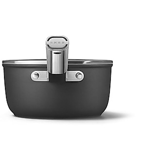 SMEG 3 Qt Saucepan with Lid CDFS2011BLM, Black