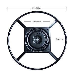 Skuehod 24 Inch Heavy Duty Recliner Swivel Base Replacement Parts Metal Chair Ring Base Kit with 10 Inch 360 Degree Rotating Plate Mechanism