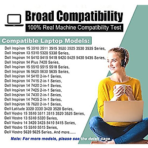 G91J0 41Wh Battery Replacement for Dell Latitude 3320 3330 3420 3520 Inspiron 3510 3511 3515 5310 5410 5418 5510 5515 5518 14 Plus 7420 7415 2-in-1 Vostro 3510 3515 3511 5310 5510 Series V6W33 TN70C