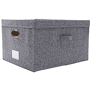 SUPVOX Collapsible Fabric Storage Box Closet Storage Bin Cardboard Cloth Cube Organizer Bin with Lids Foldable Organizer Containers with Handles for Home Bedroom