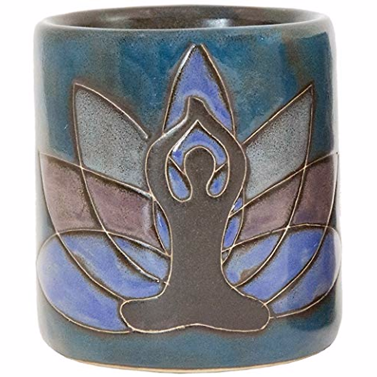 Mara Stoneware Yoga Meditation 16oz Handcrafted Mug