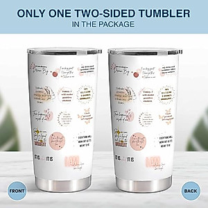 WIPI Positive Affirmation Gifts, Inspirational Tumbler for Wife Mom Grandma and Loved Ones, Affirmation Gifts for Women, Mom Daily Affirmations Cup, Tumblers for Women 20 Oz
