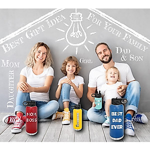 Personalized Water Bottles 32oz with Flip-Top Lid and Straw, Customized Vacuum Insulated Flask, Stainless Steel Sports Double Wall Thermos, Your Logo Name and Text Engraved in USA (Black, 32 oz.)