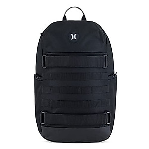 Hurley Mens Skateboard Backpack, Black, One Size
