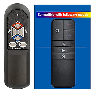 GENGQIANSI Replacement for Home Decorators Collection Electric Fireplace Heater Remote Control WH100-23I2D-R WH100-26I2D-R 205975812 WSFP59ECHD-1 207000440 207000474 207000442 1001803998