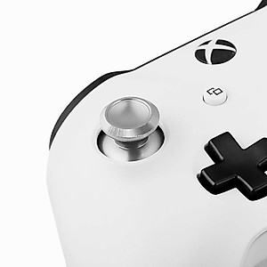 Metal Thumbsticks Joysticks for Xbox One, Aluminum Alloy ABXY Bullet Buttons Analog Grip Replacement Parts for Xbox One, for Xbox One S/X/Series X Controllers with Installation Tools(Silver)