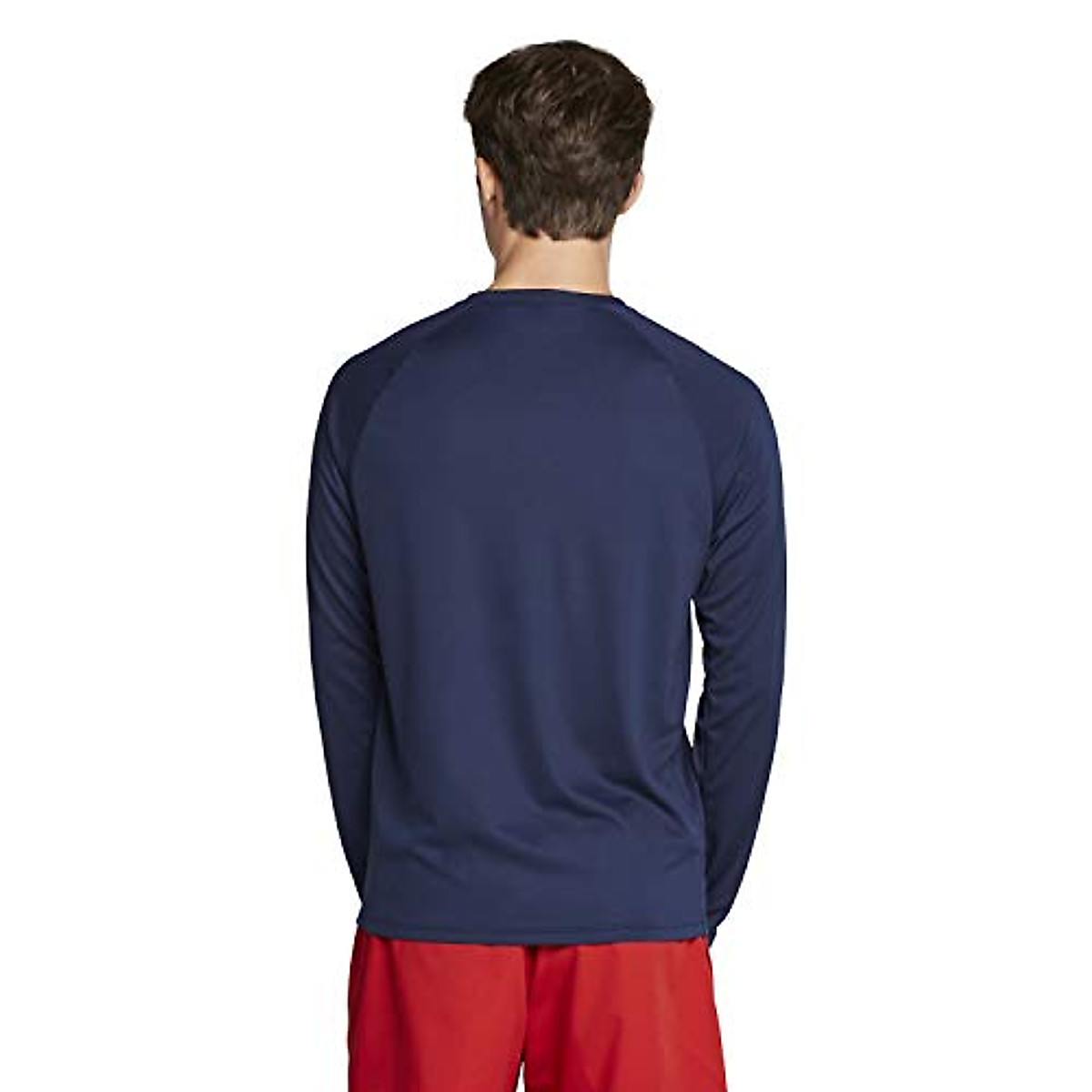 Speedo Men's Uv Swim Shirt Easy Long Sleeve Regular Fit Peacoat, Large