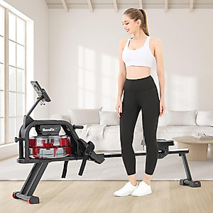 HouseFit Rowing Machine 300Lbs Weight Capacity for Home use 15-Level Magnetic Resistance Row Machine Exercise with LCD Display