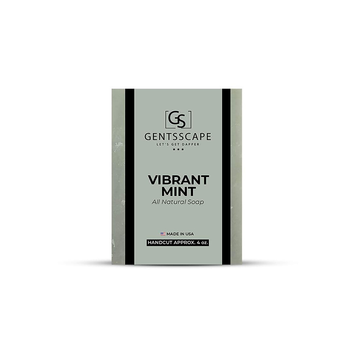 Vibrant Mint Premium Shaving Soap Bar by Gentsscape. Home-made Solid Shampoo with Shea Butter, Powdered Oats & Clay. Foamy, Lathering Shave Bar | 4-Oz