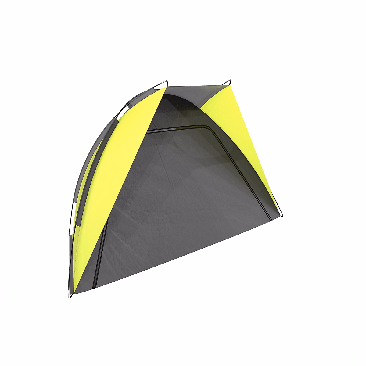 Beach Tent and Sun Shelter - Water and Wind-Resistant Shade Canopy for UV Protection - Easy Set-Up Tent with Carry Bag by Wakeman (Yellow)