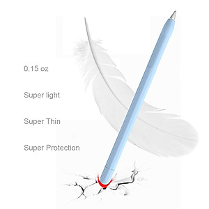 YINVA Case, Grip, Accessories Holder for Apple Pencil 1st Generation, Cover Sleeve with Protective Nib Cover for iPad Pencil(Blue)