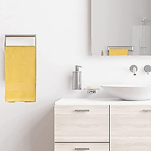 Lchkrep 2 Pack Cotton Hand Towels, Cotton Salon Thick Towels - Gym Towel 14" x 30", Face Cloth, Soft and Absorbent Washcloths Set for Home Bathroom Hotel (Yllowe-2PACK)…