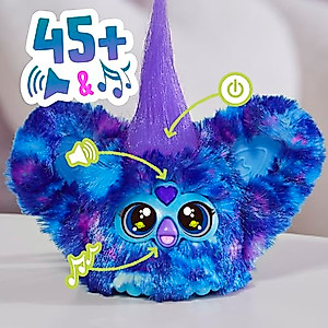 Furby Furblets Star-Lee Mini Friend, 45+ Sounds, Galaxy Music, Speaks Only Furbish, Electronic Plush Toys for Girls & Boys, Interactive Pets, Dark Blue, 6+