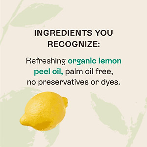 MightyNest Lemon Scented Dish Washing Bar Soap | Dish Soap Bar for the Kitchen | 100% Plastic-Free | Concentrated and Eco-Friendly | One Lemon Bar